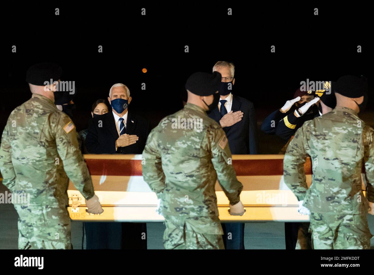 Vice President Mike Pence, his wife Karen Pence behind him, Acting ...