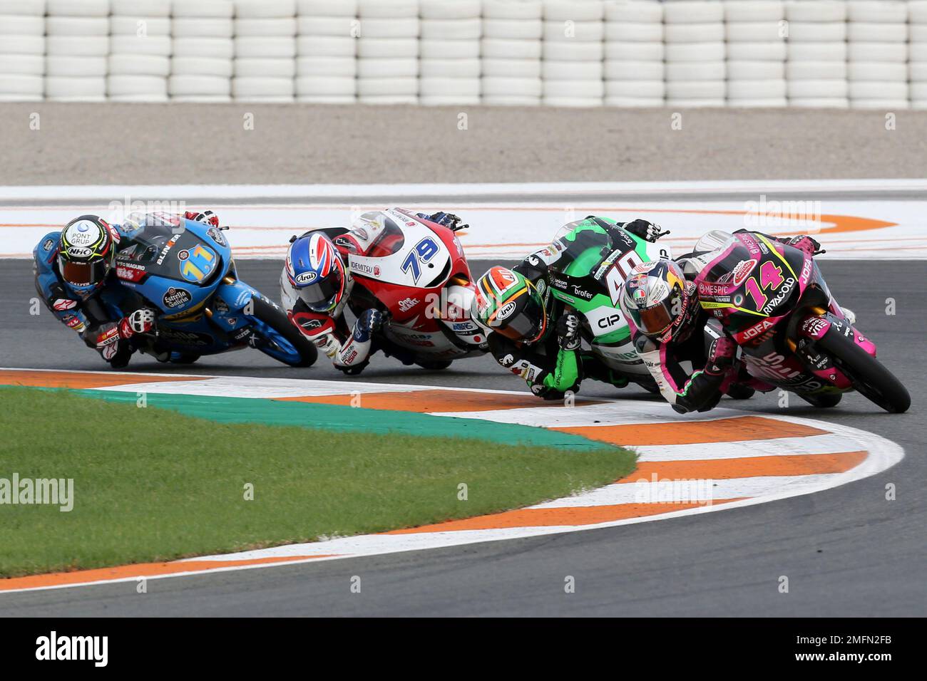 Italian rider Tony Arbolino of the Rivacold Snipers Team, right, South ...