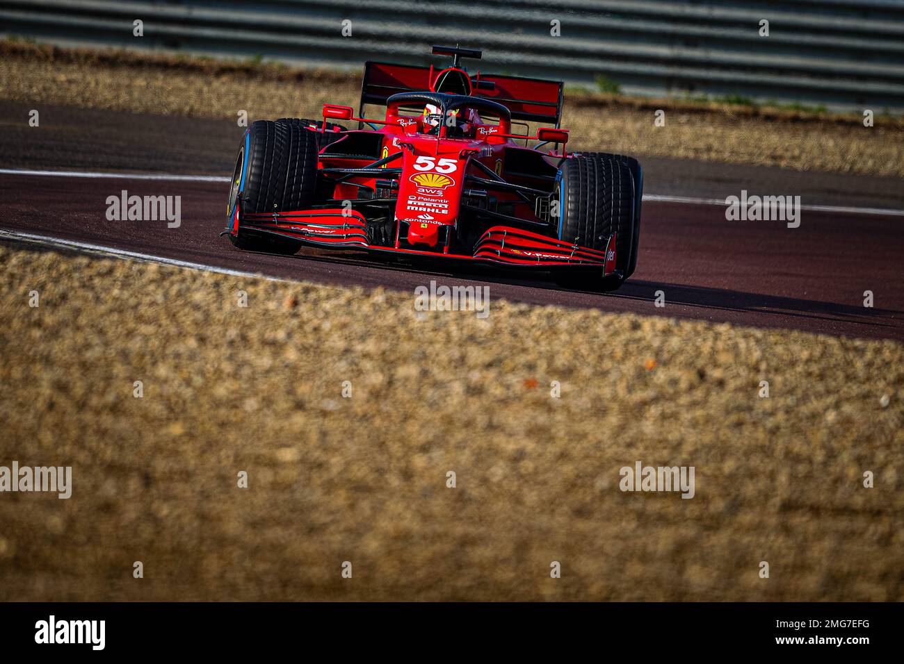 #55 Carlos Sainz, Scuderia Ferrari lors d'un essai avec l'ancienne ...