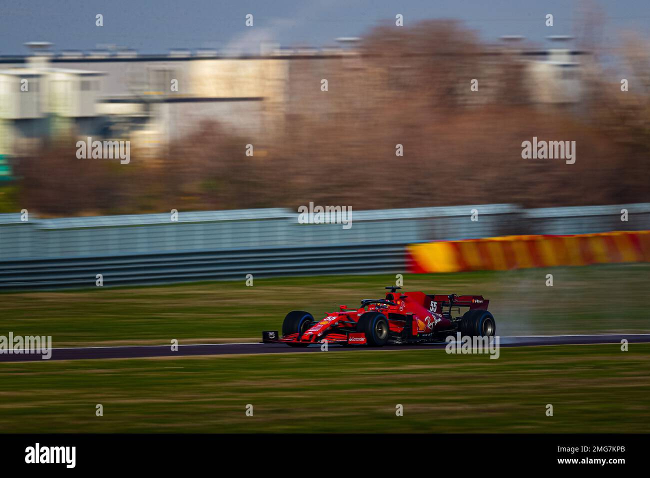 #55 Carlos Sainz, Scuderia Ferrari lors d'un essai avec l'ancienne Ferrari SF-21 2021 à Fiorano ...