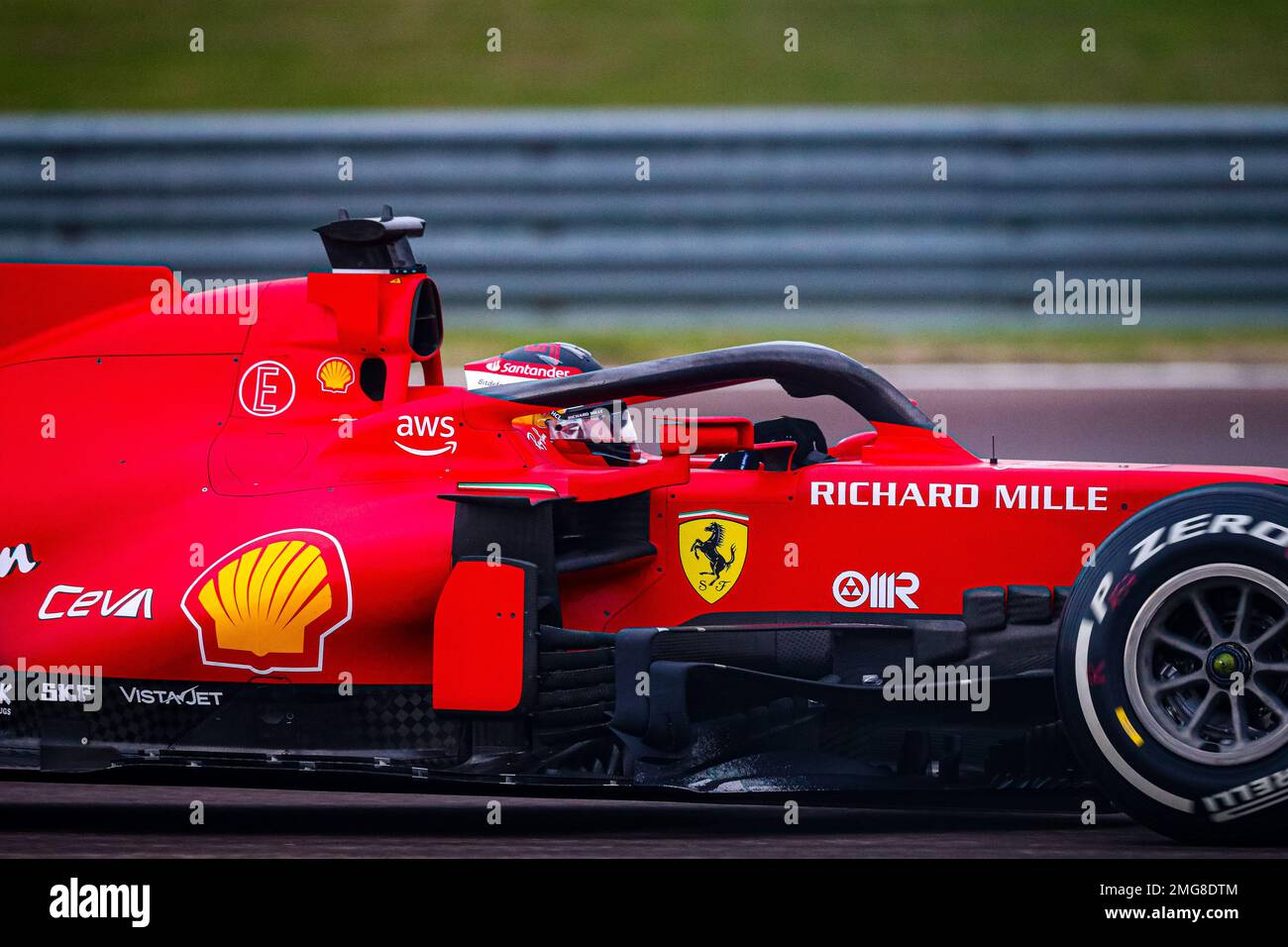 #55 Carlos Sainz, Scuderia Ferrari lors d'un essai avec l'ancienne Ferrari SF-21 2021 à Fiorano ...