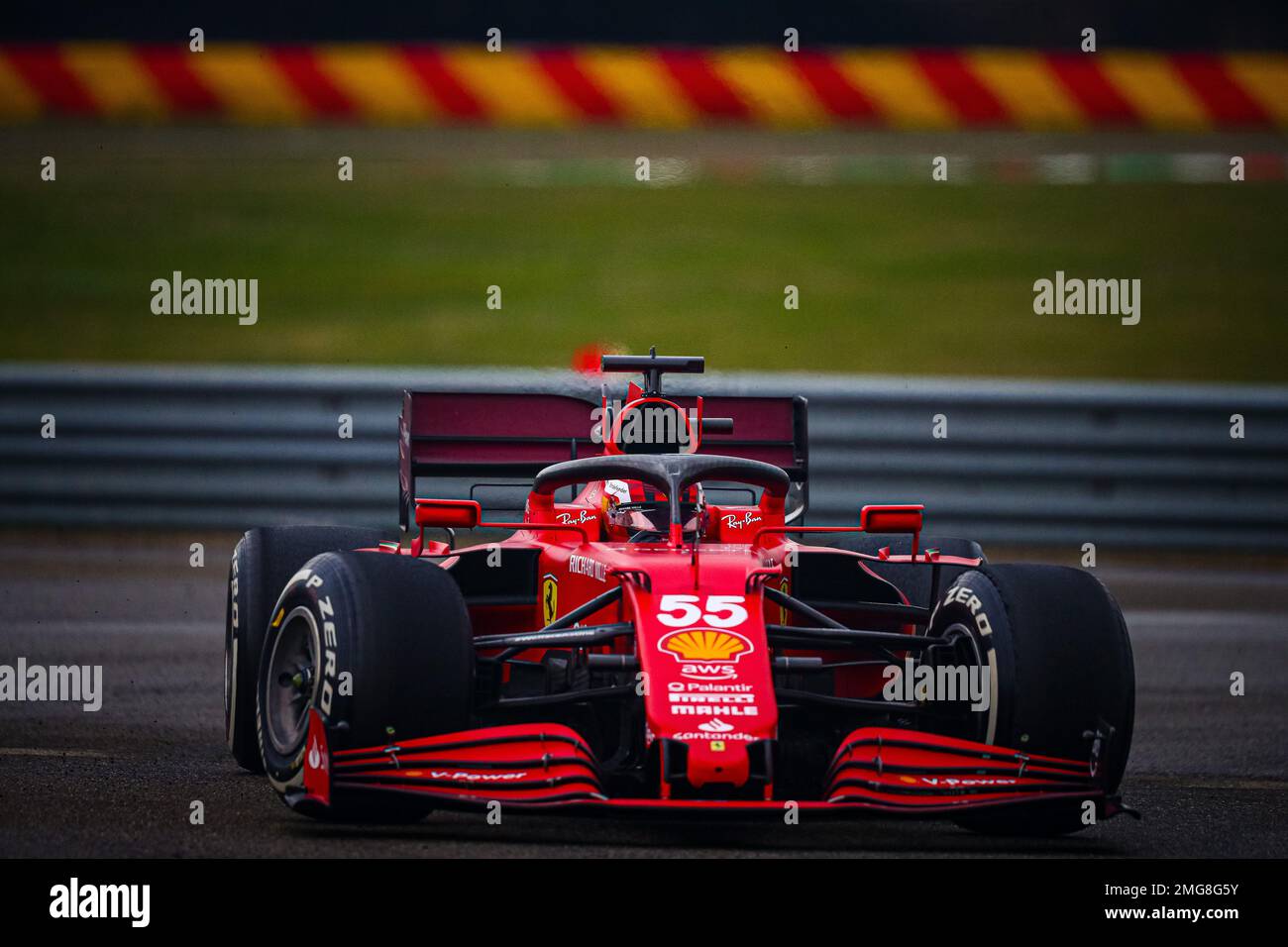 #55 Carlos Sainz, Scuderia Ferrari lors d'un essai avec l'ancienne Ferrari SF-21 2021 à Fiorano ...