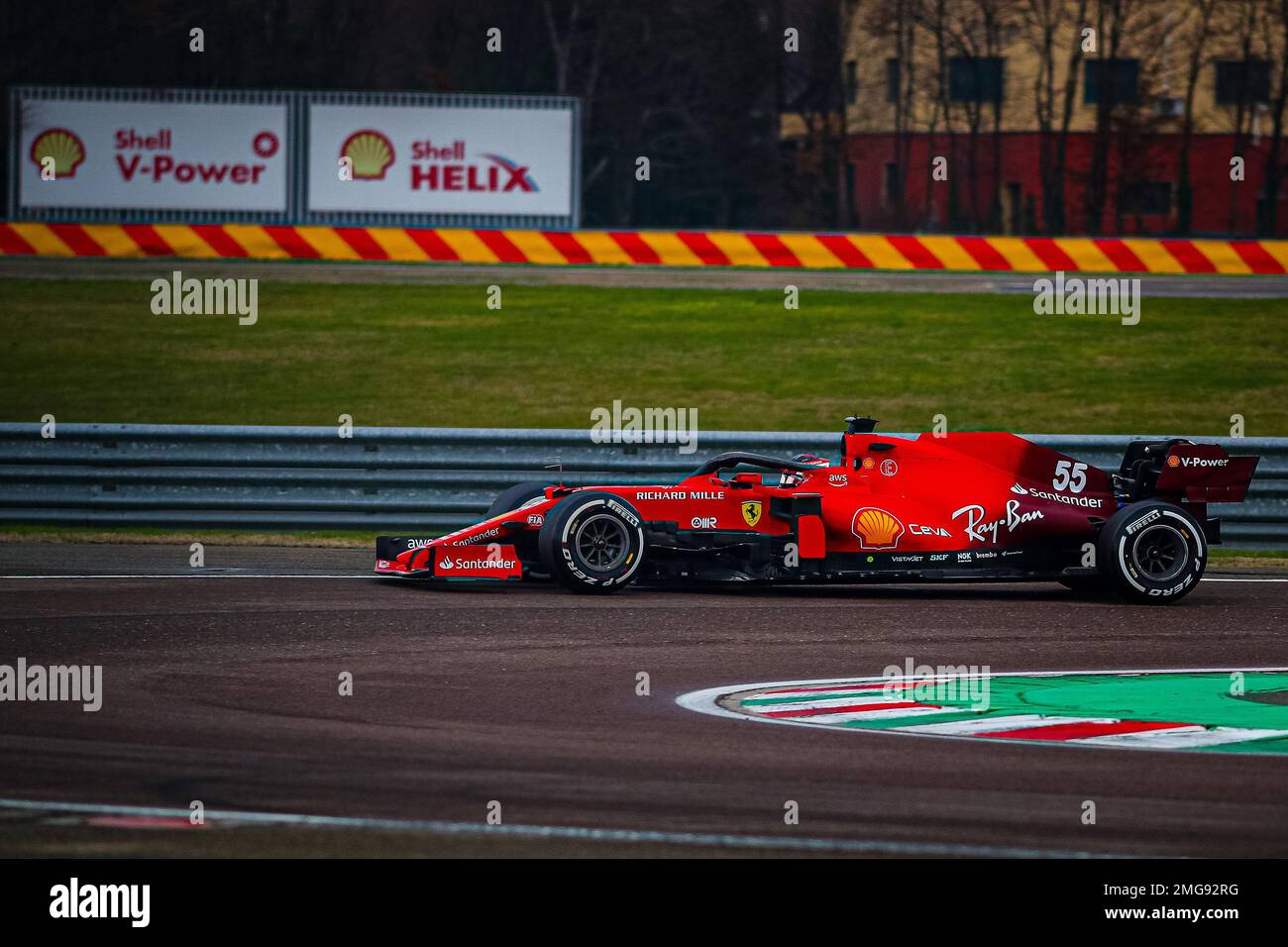 #55 Carlos Sainz, Scuderia Ferrari lors d'un essai avec l'ancienne ...