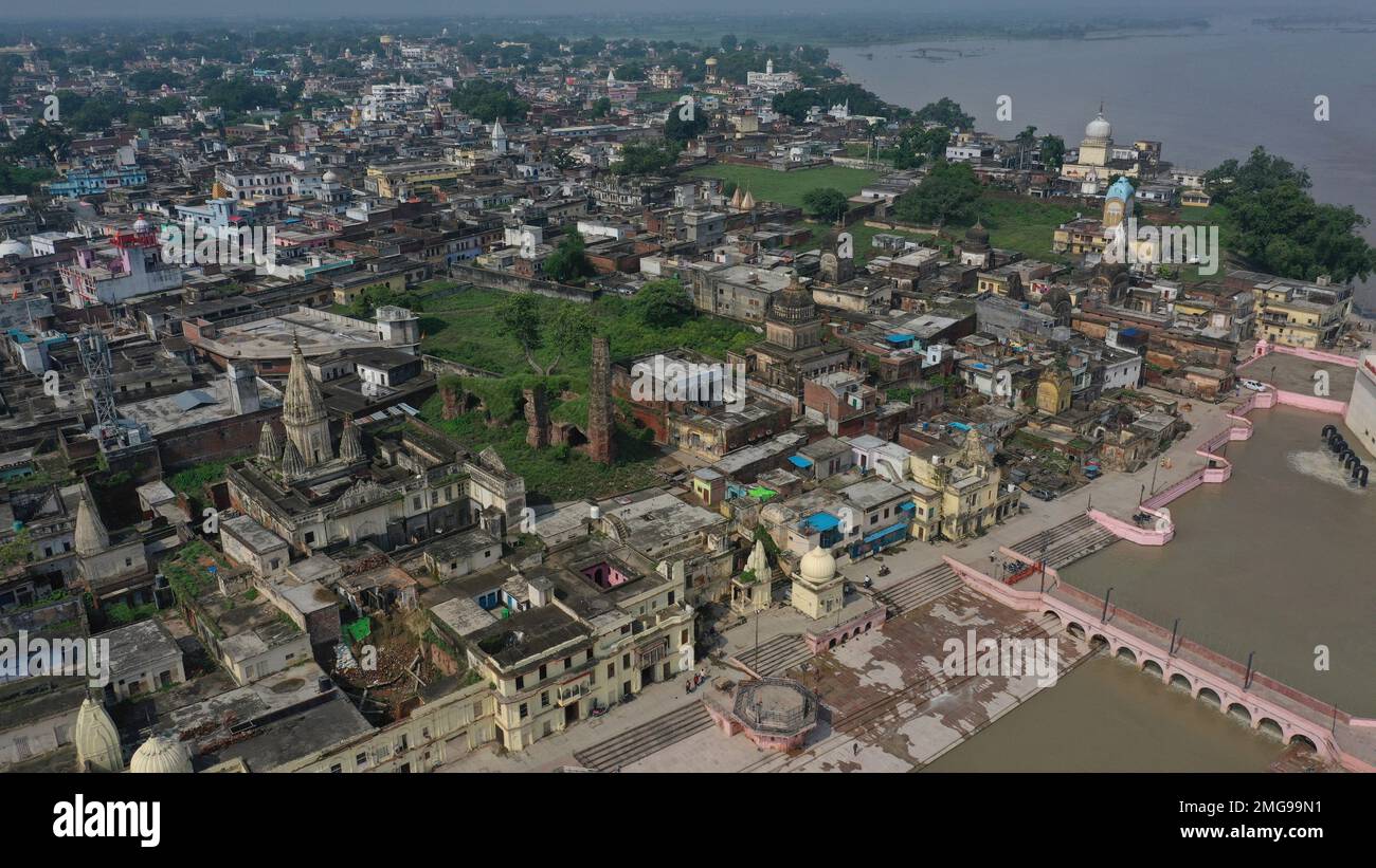 Hindu temples stand in Ayodhya, as the town prepares for a ...