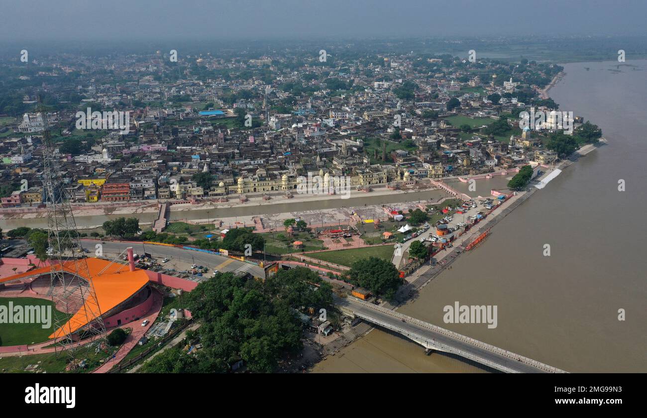 Hindu temples stand in Ayodhya, as the town prepares for a ...