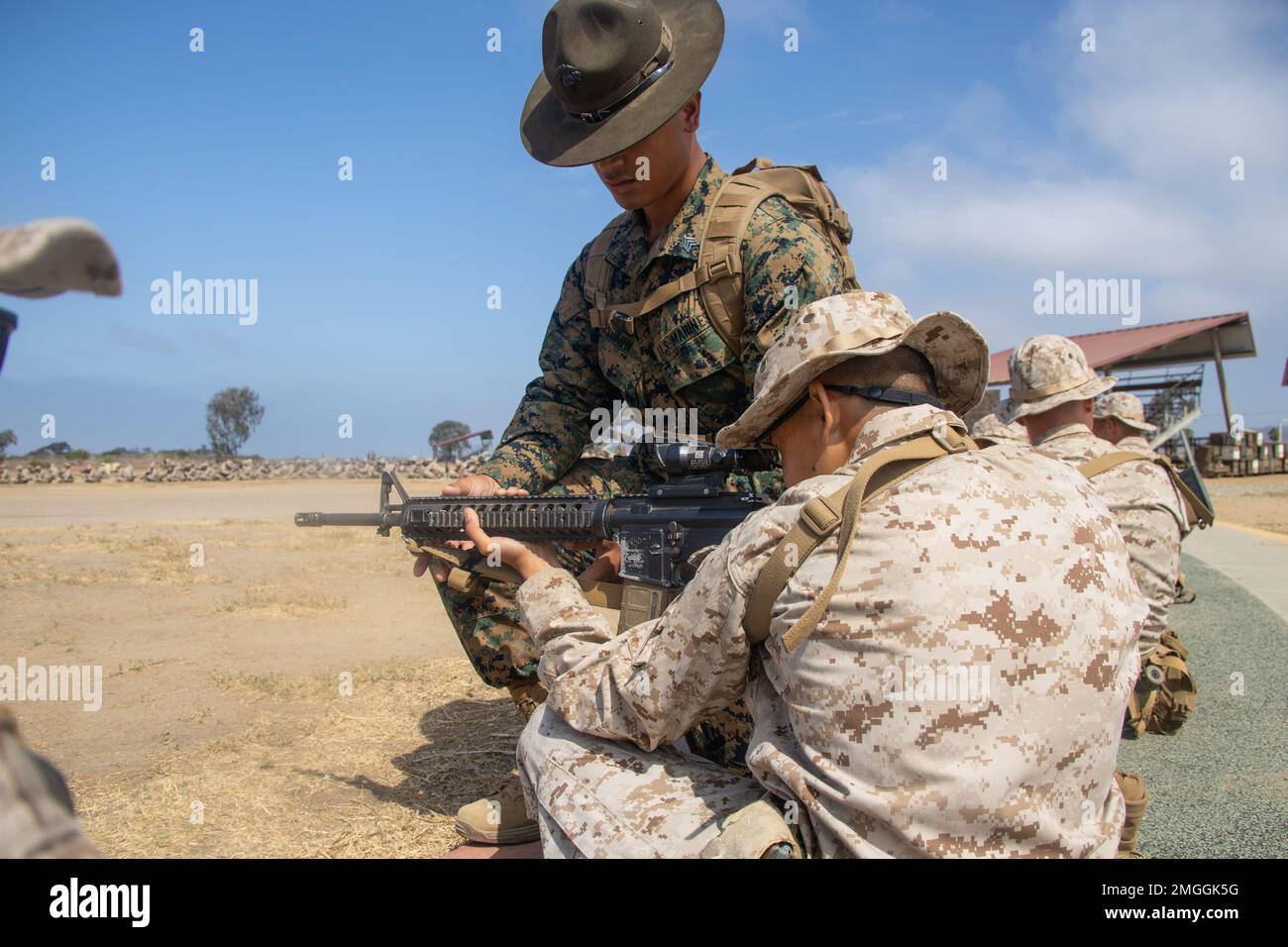 ÉTATS-UNIS Corps maritime carter A. Rosokow, instructeur de forage à la Fox Company, 2nd Recruit ...