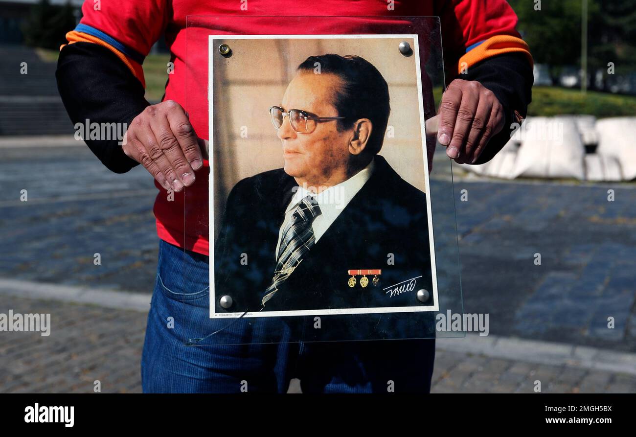 A supporter of the late Yugoslav communist president Josip Broz Tito ...