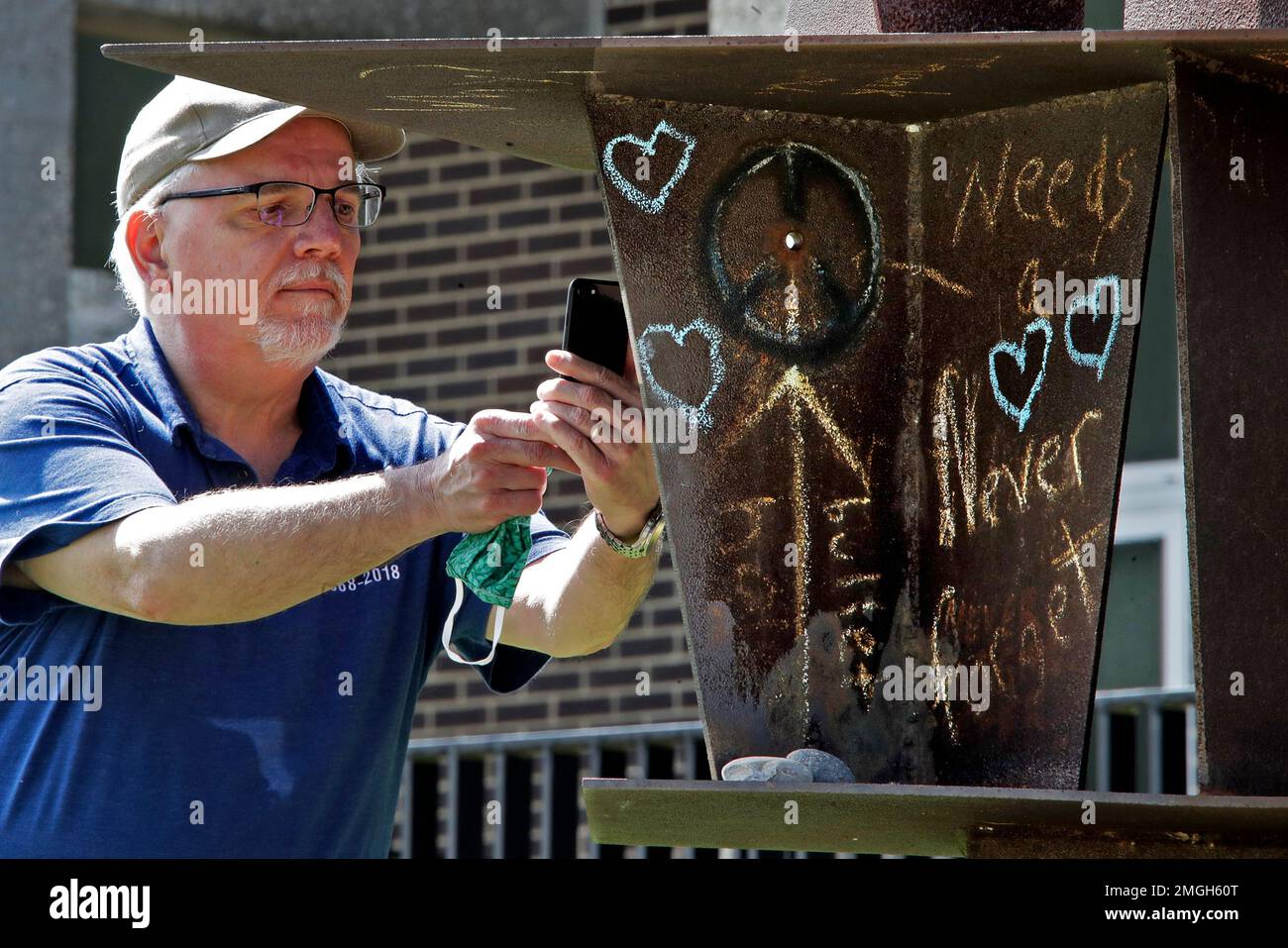 Bill Pressler of Kent, Ohio, takes a photo on Sunday, May 3, 2020, of a ...