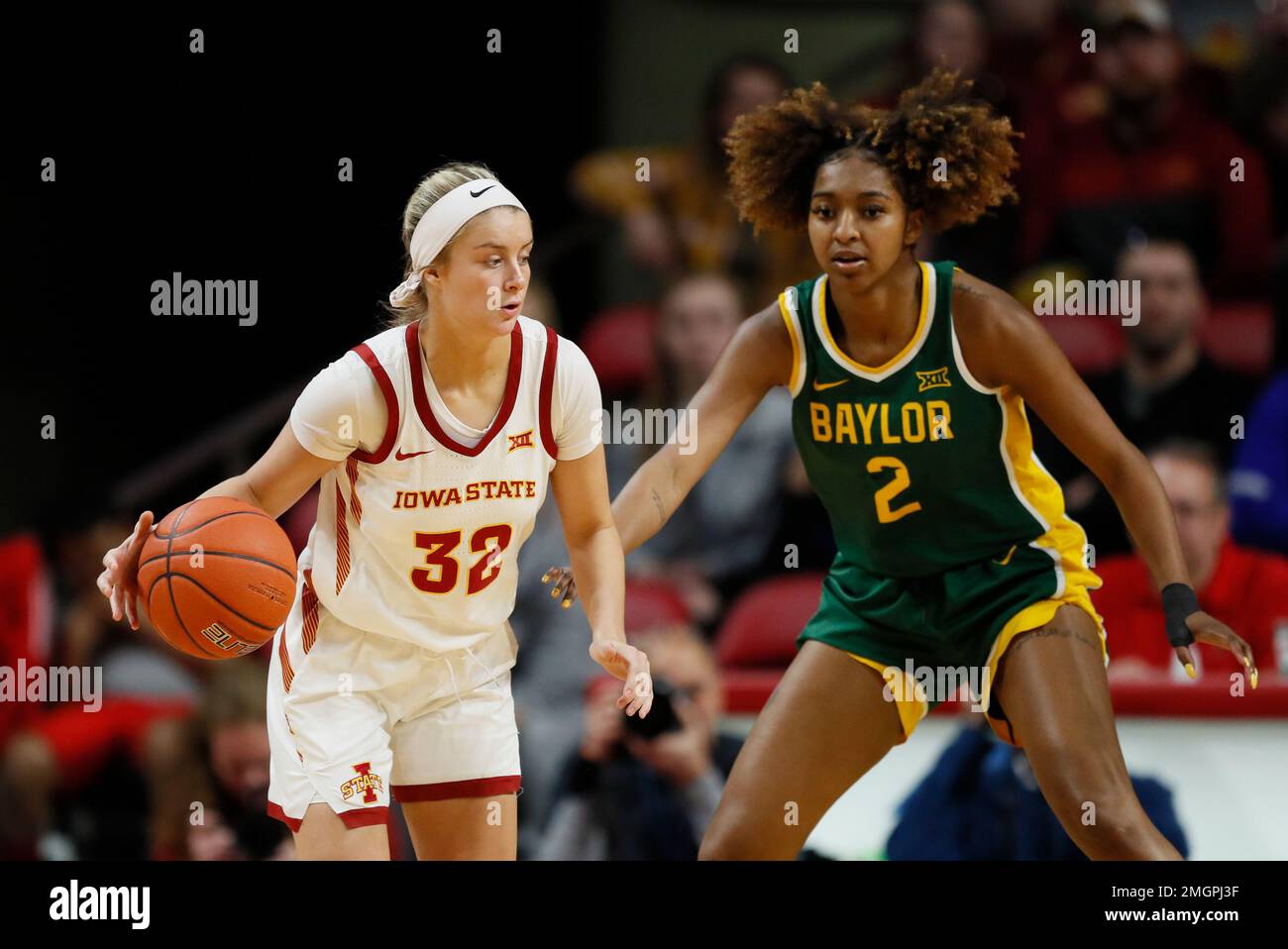 Iowa State guard Maggie Espenmiller-McGraw (32) drives past Baylor ...