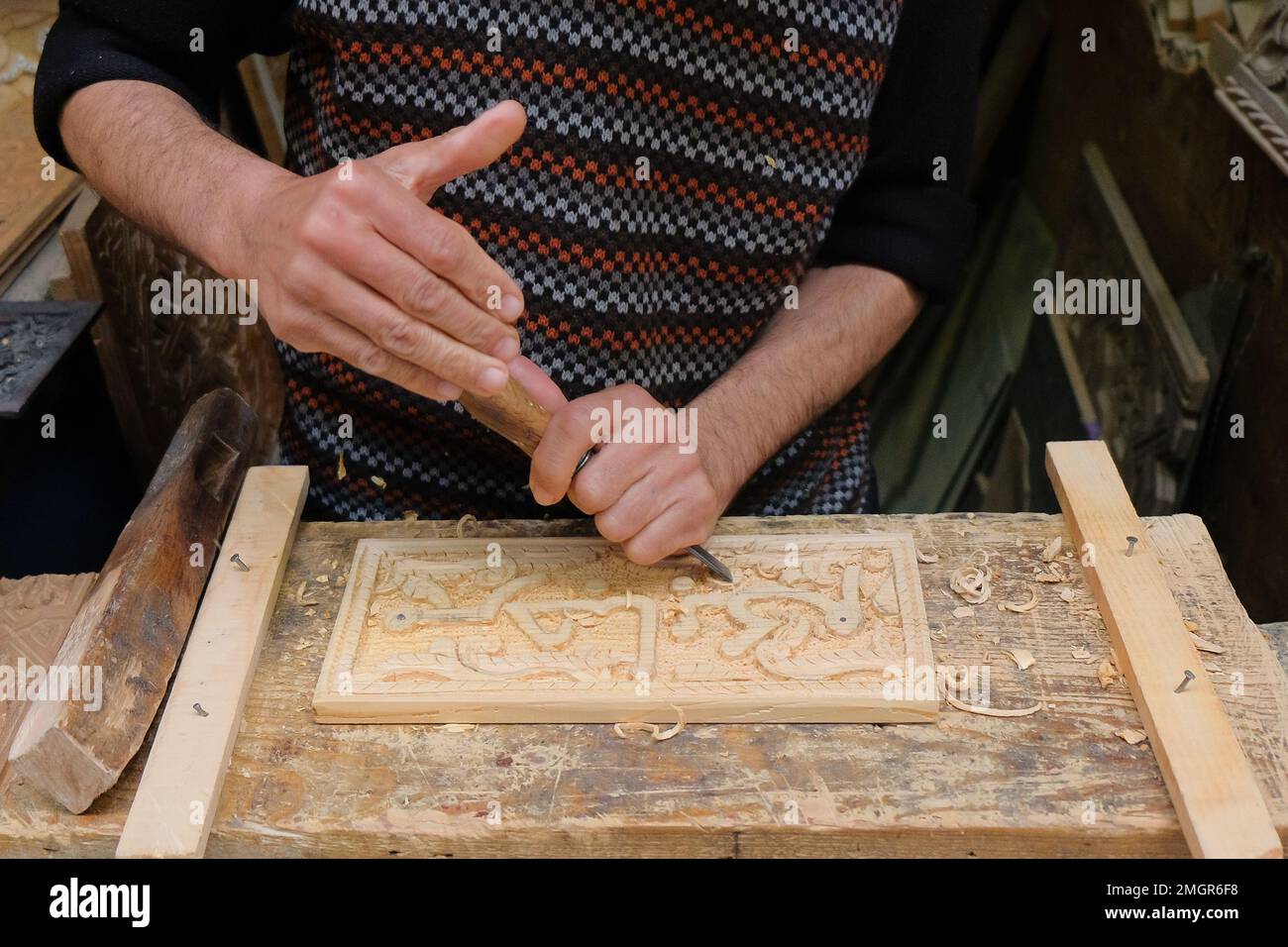 Atelier de sculpteur sur bois Banque de photographies et d’images à ...