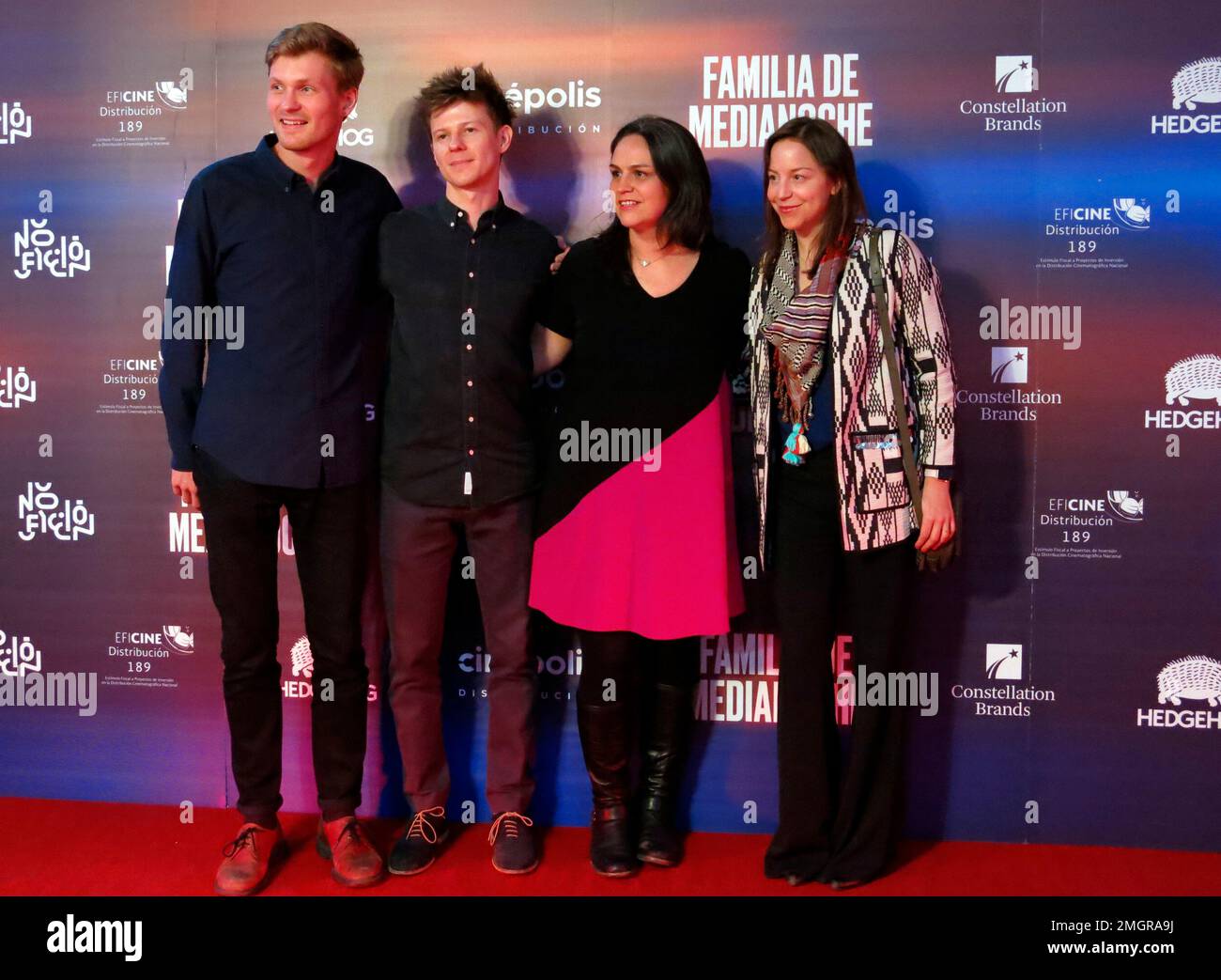 In this March 3, 2020 photo, from left, film director Luke Lorentzen ...