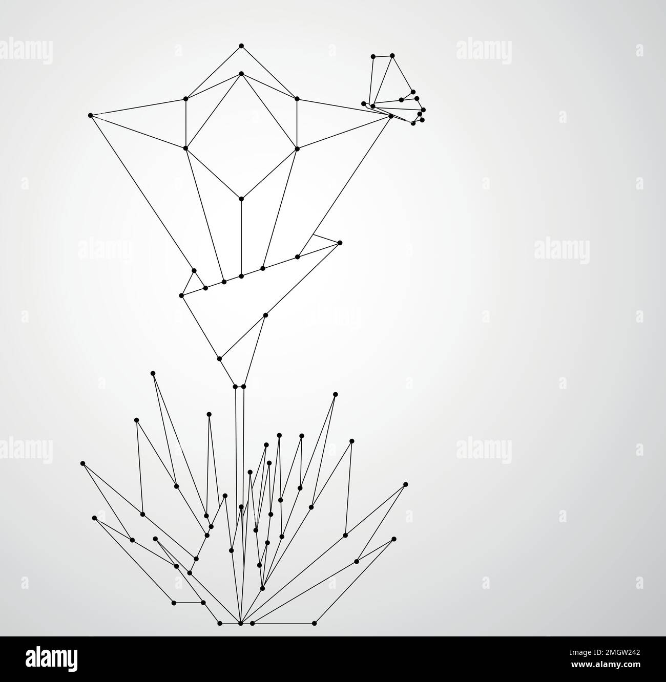 Secuencia de origami Banque d'images noir et blanc - Alamy