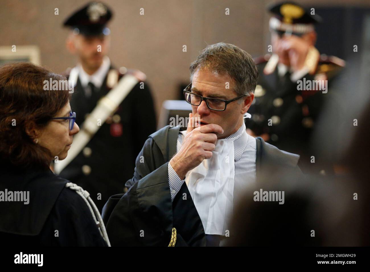 Roberto Capra, right, the lawyer for American tourist Finnegan Lee ...