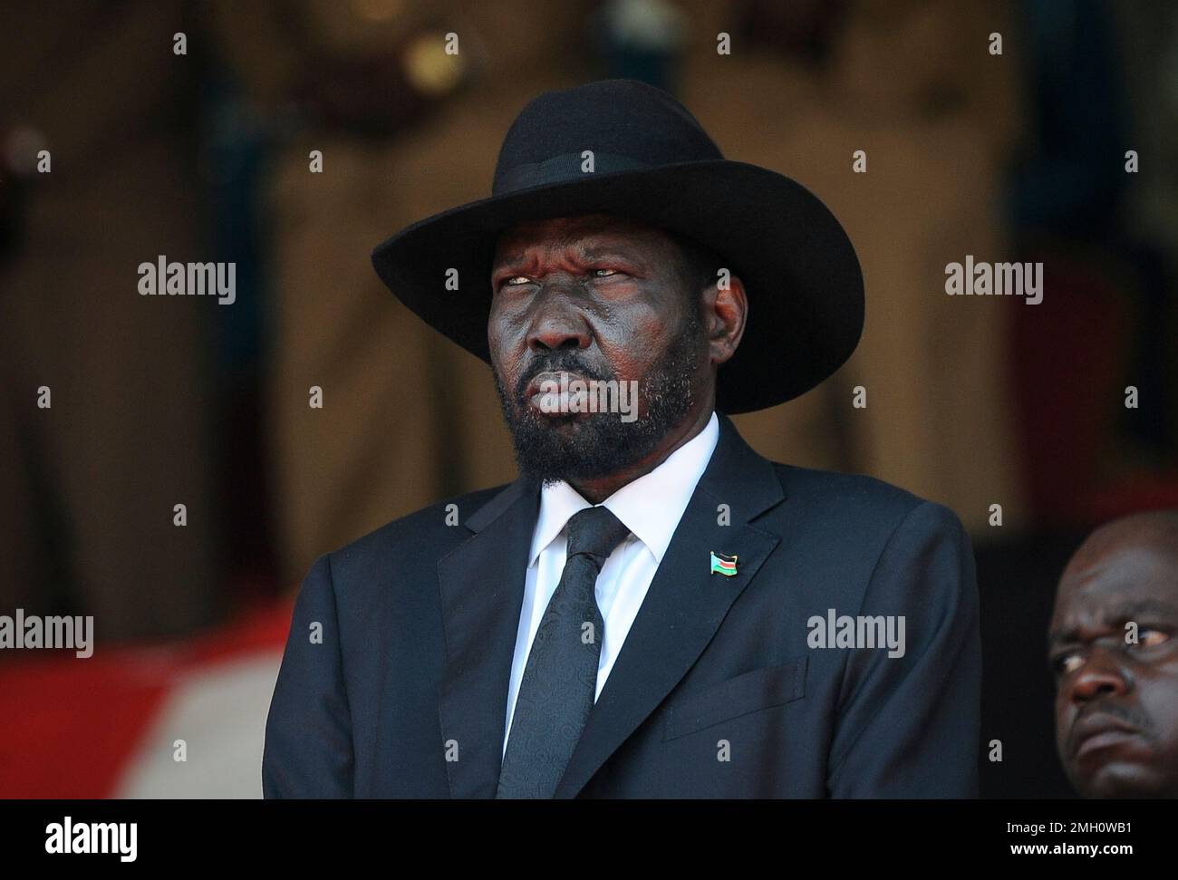 South Sudan's President Salva Kiir attends the state funeral of Kenya's ...