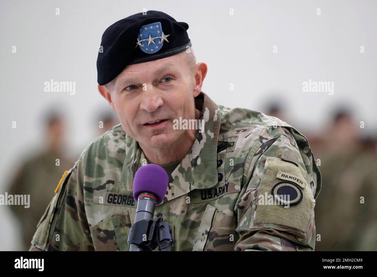 Lt. Gen. Randy George speaks Tuesday, Feb. 4, 2020, during a change-of ...