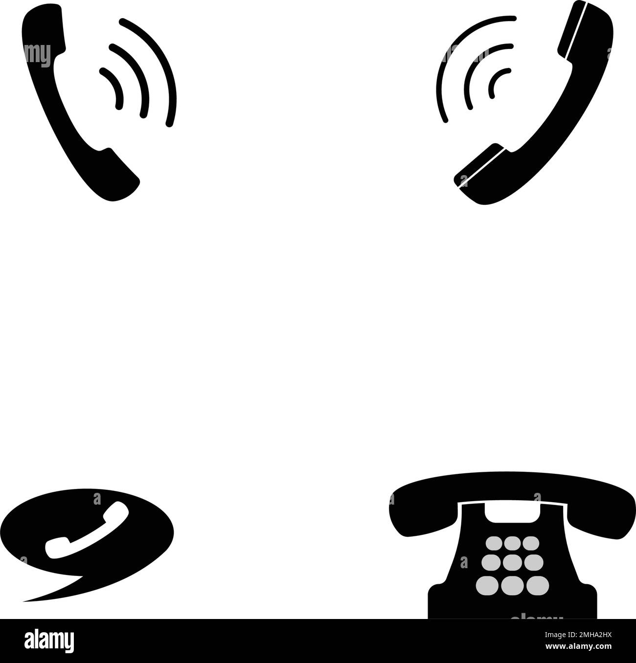 Telephone logo Banque d'images vectorielles - Alamy