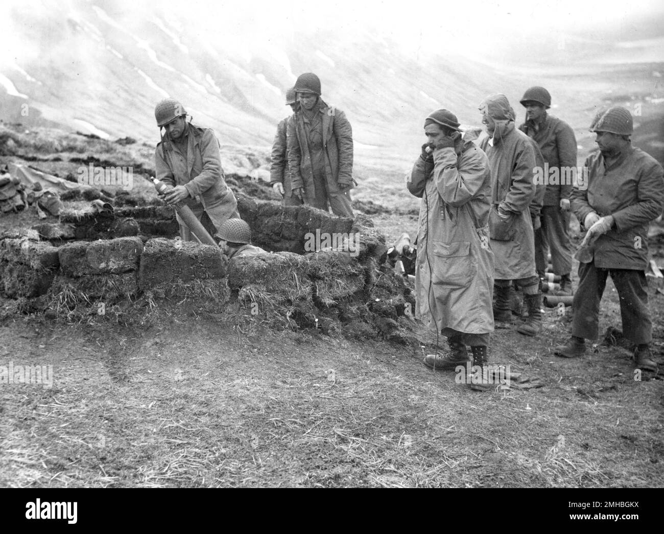 In this photo provided by the U.S. Army Signal Corps, U.S. Forces at ...