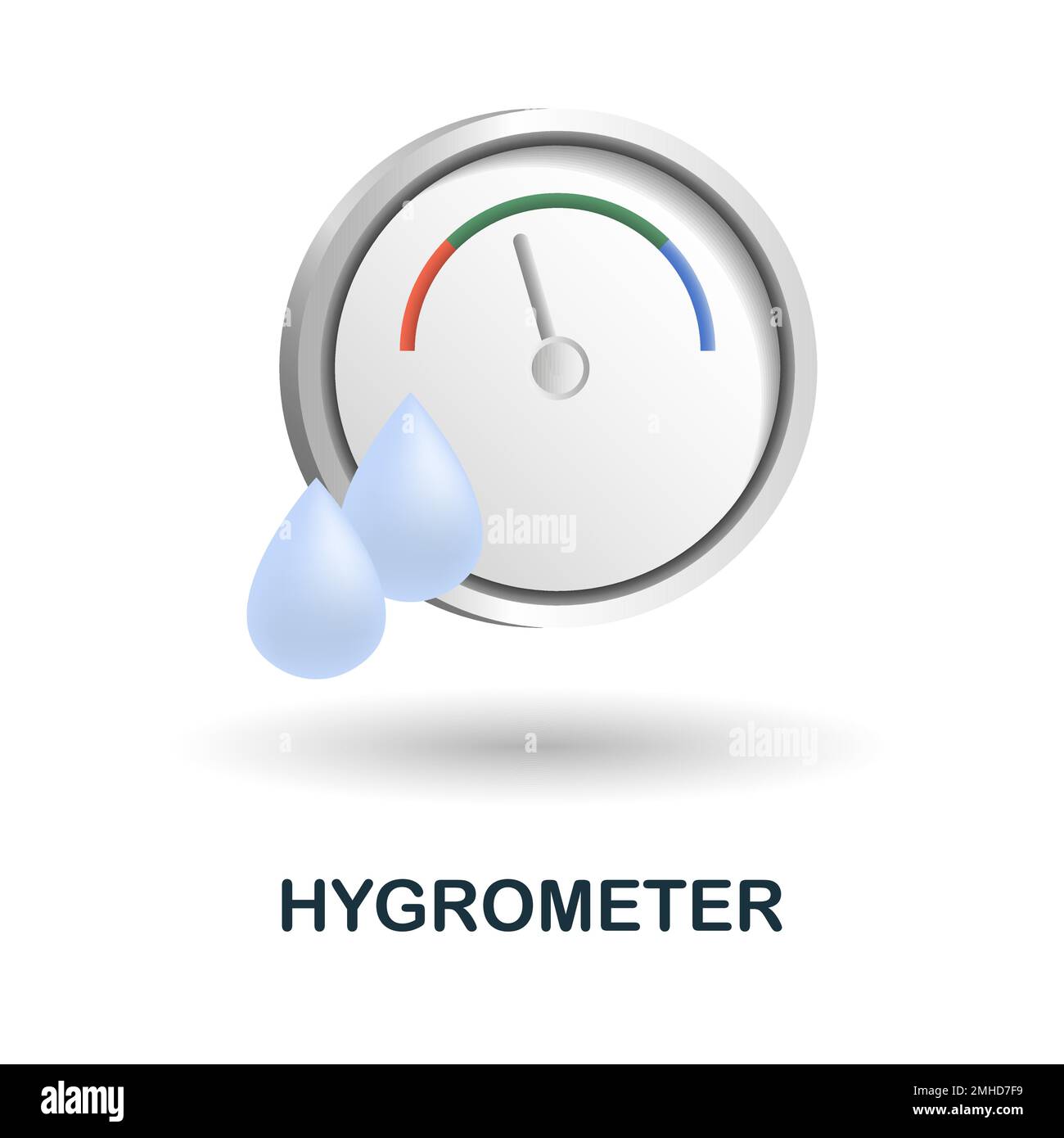 Icône de l'hygromètre. 3d illustration de la collection de mesures ...