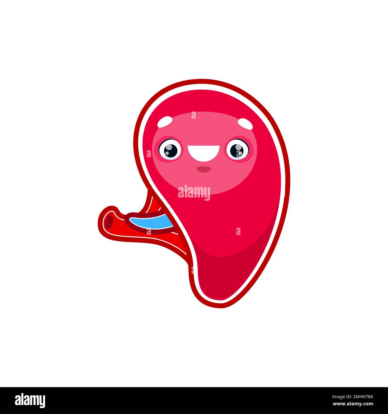 Personnage de dessin animé de l'organe du corps humain de la rate ...