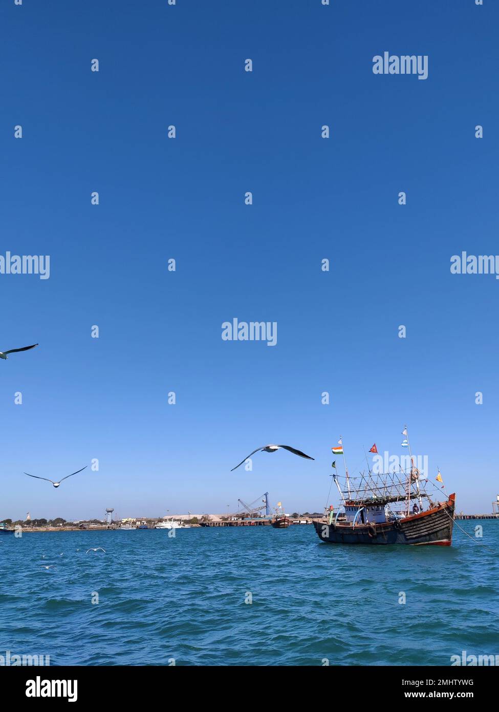Beht/Bet Dwarkadhish Temple bateau/traversée en ferry/Dwarka/Gujarat ...