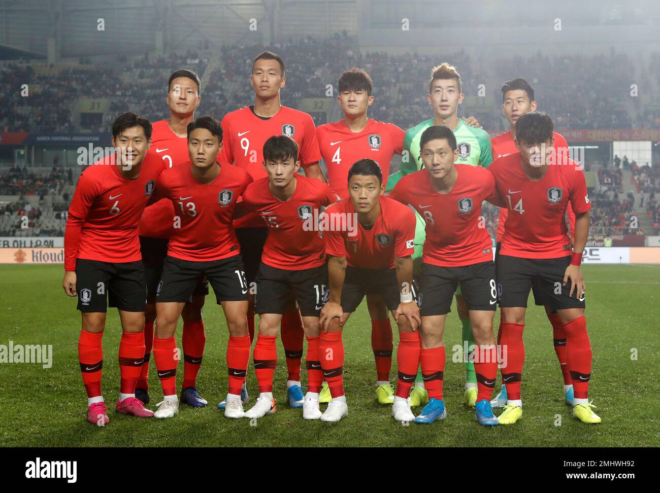 In this Oct. 10, 2019, photo, South Korea's national soccer team ...