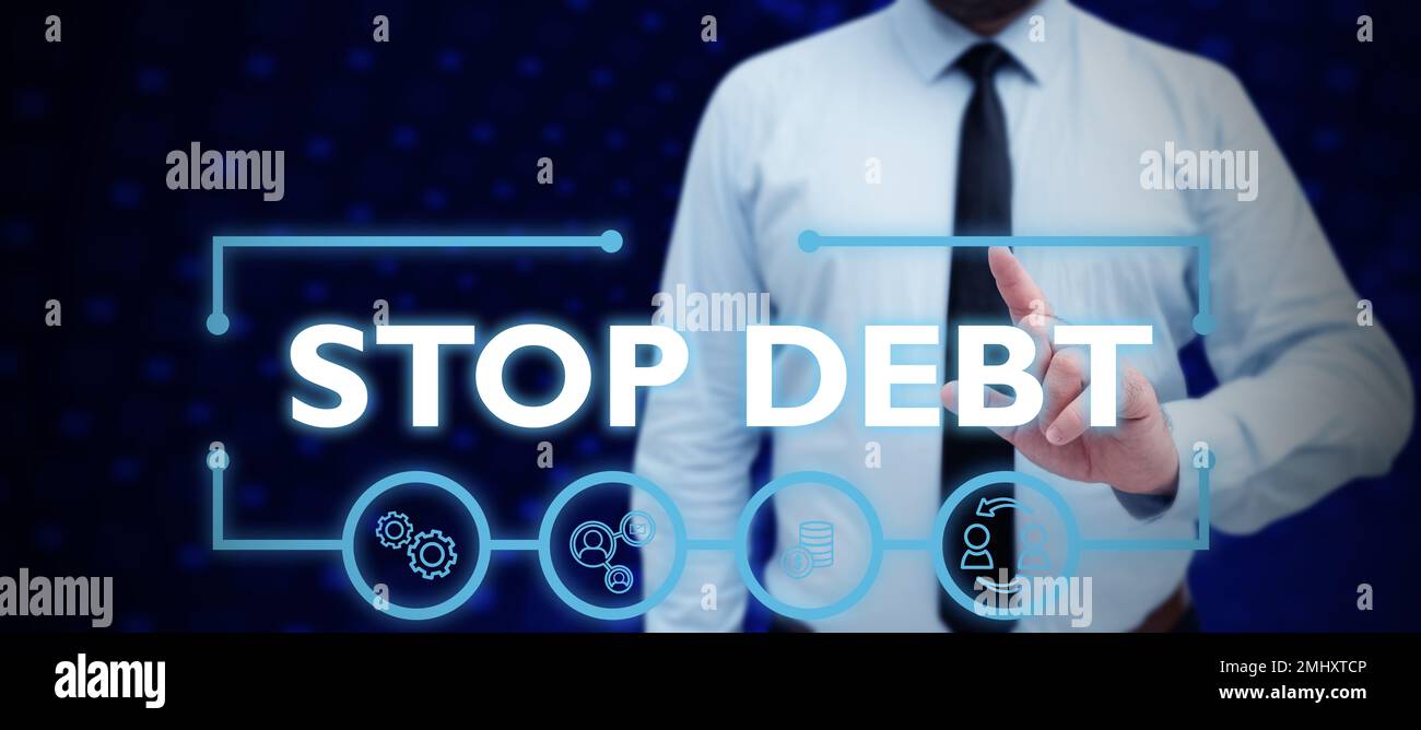 Légende de texte présentant Stop Debt. Business Overview ne possède pas ...