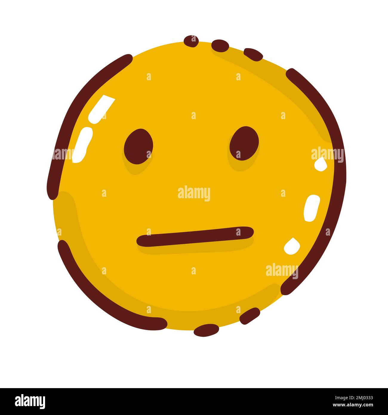 Smiley insatisfait Banque d'images vectorielles - Alamy