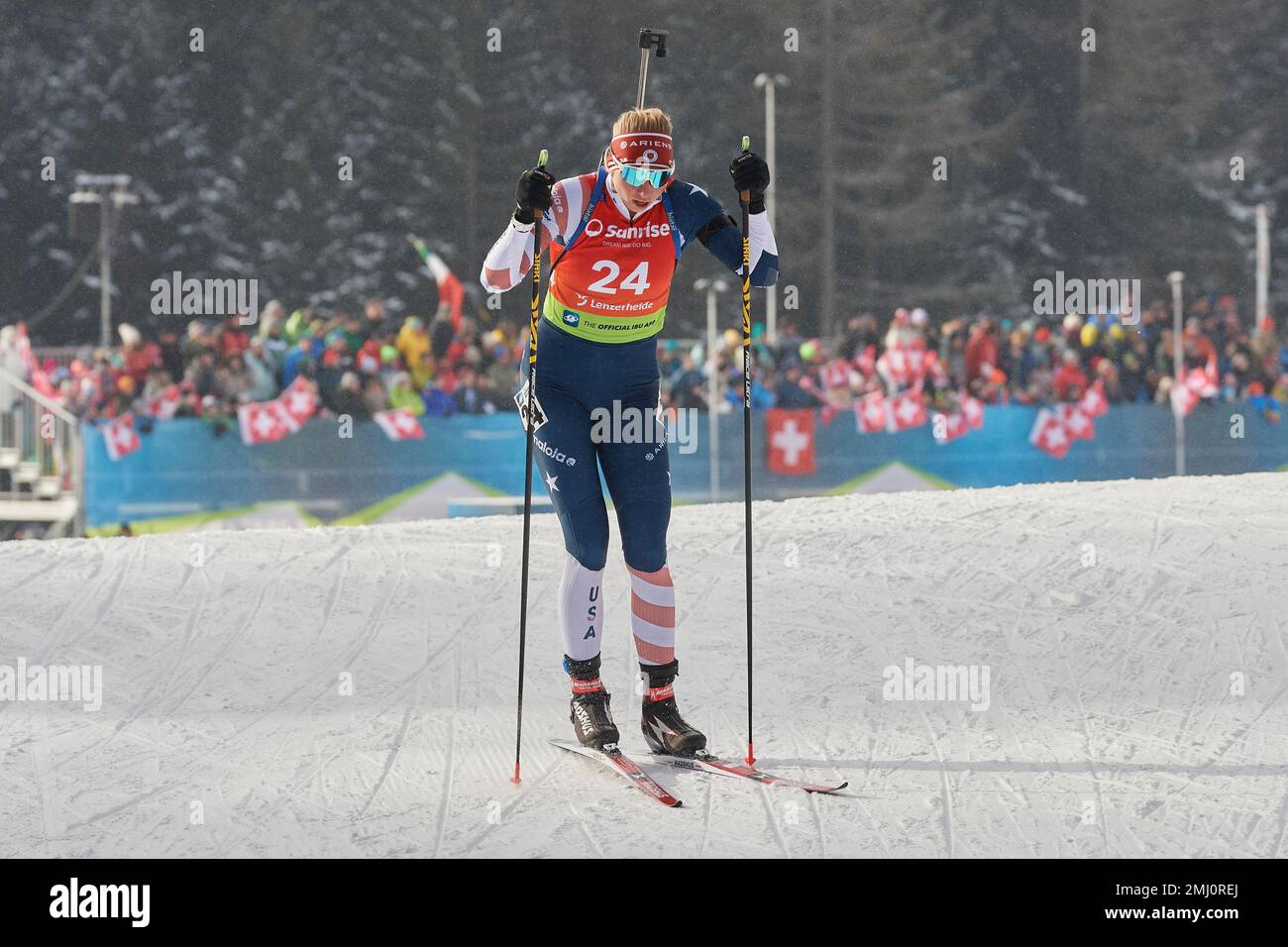 Lenzerheide, Suisse, 27. Janvier 2023. KAUTZER Amanda USA beim 7,5 km ...
