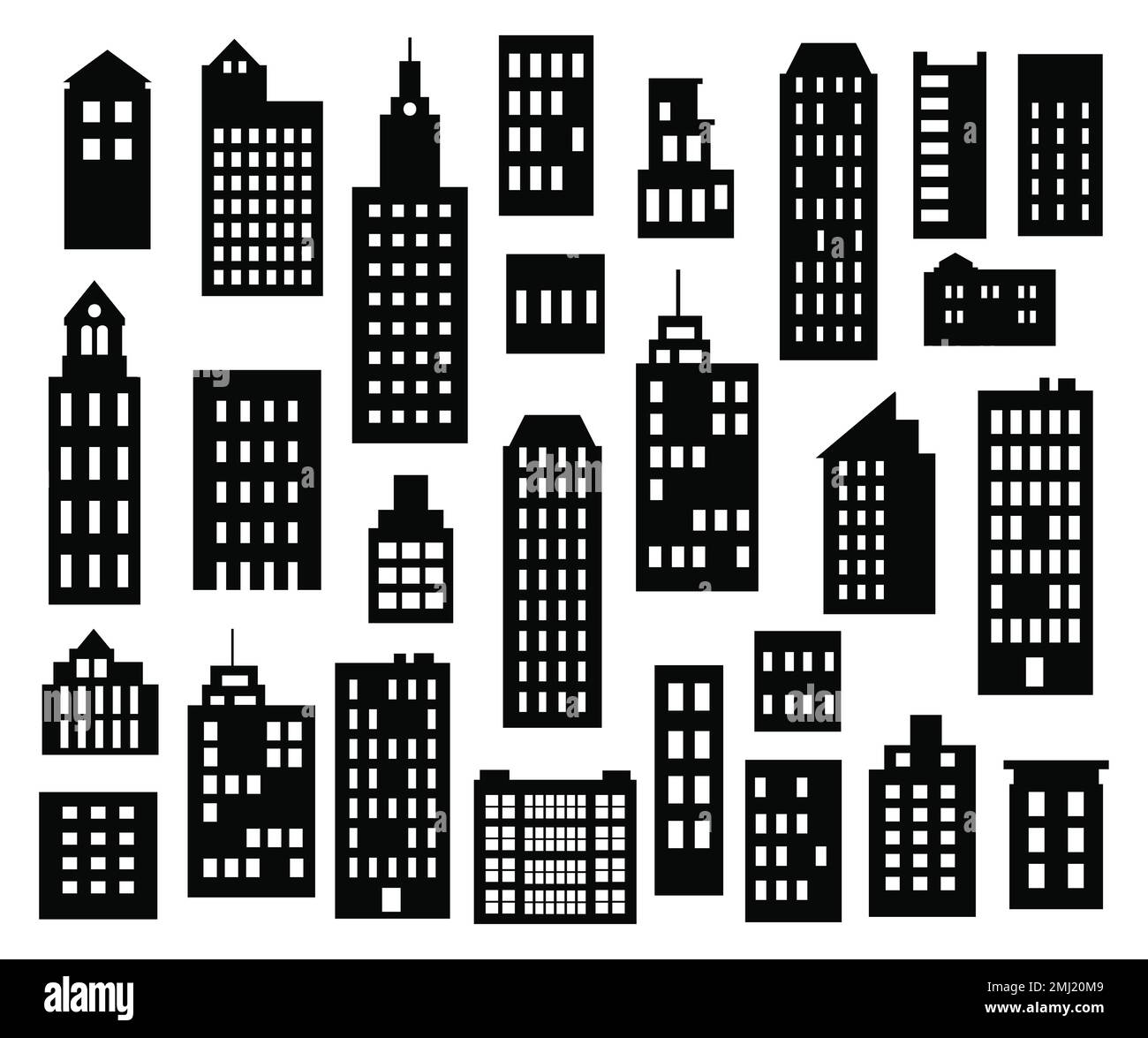 Bâtiment silhouette Banque d'images vectorielles - Alamy