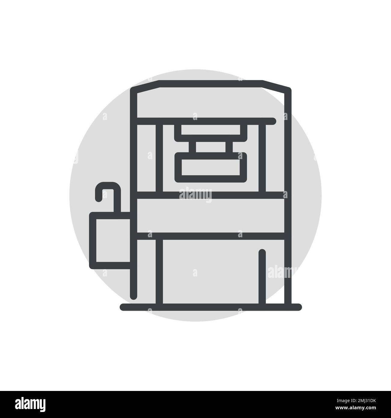 Icône de ligne de la machine à souder. Travail des métaux. Pictogramme ...