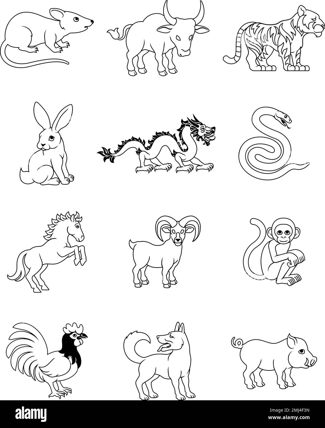 Signes du zodiaque chinois lapin Banque de photographies et d’images à ...