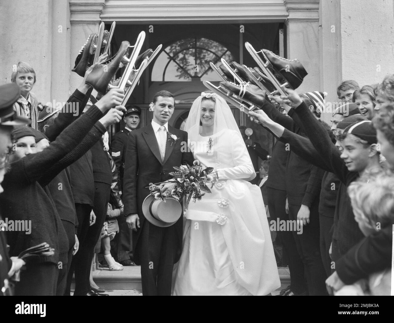 Mariage des année 1960 Banque d'images noir et blanc - Alamy