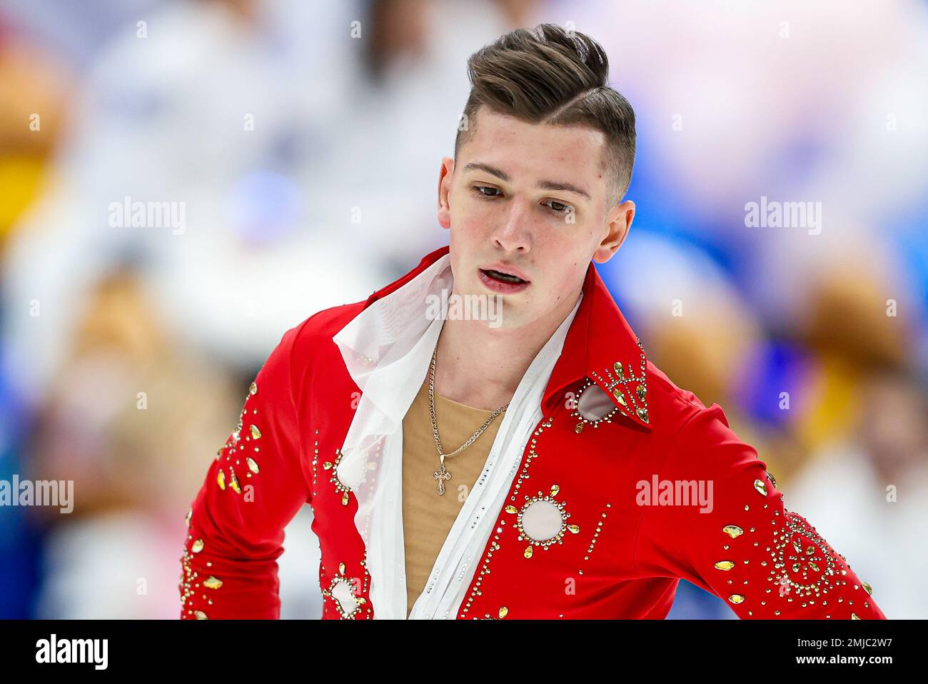 USSIA, MOSCOU - 22 JANVIER 2023: Les patineurs de paires Anastasia ...