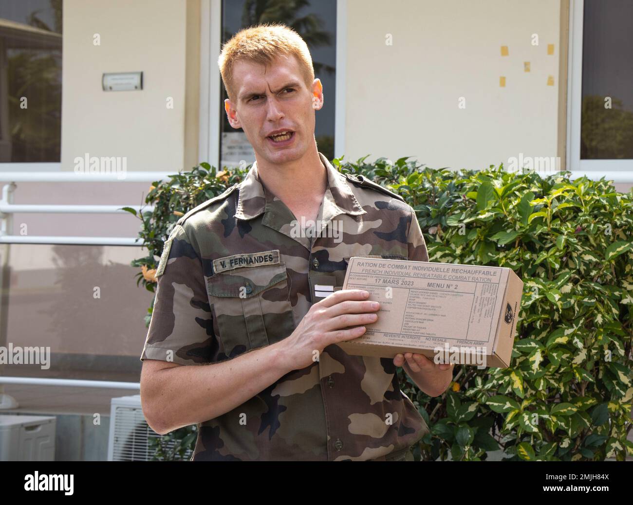 Le lieutenant Vincent Fernandes, chef de peloton, Régiment d'infanterie ...