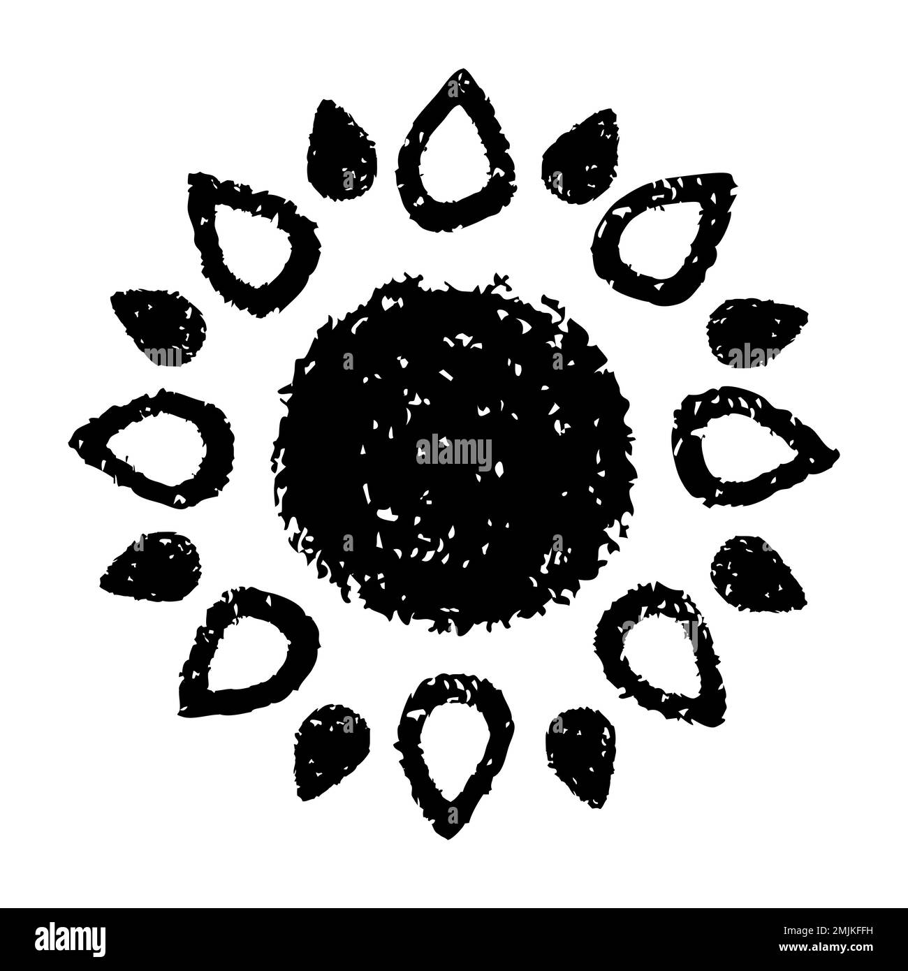 Symbole soleil Banque d'images noir et blanc - Alamy