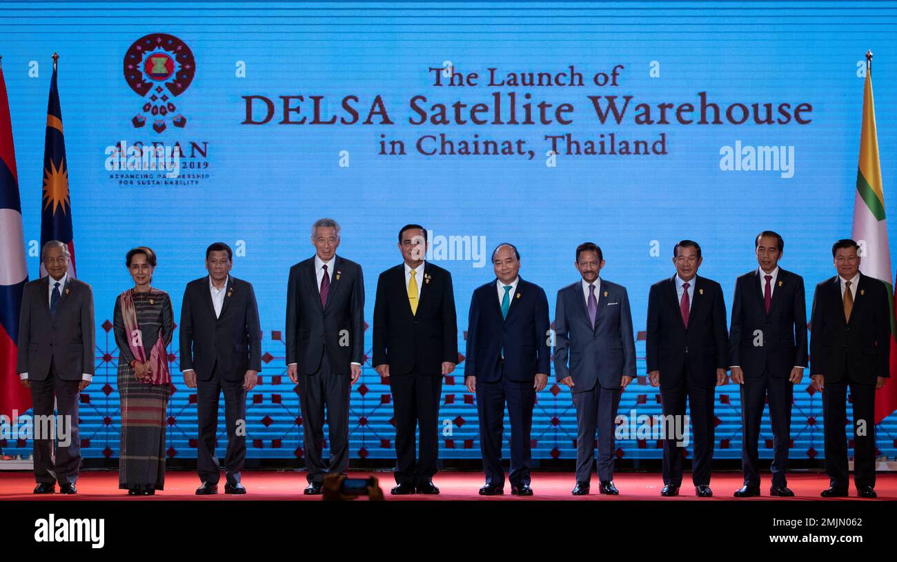 Leaders of the Association of Southeast Asian Nations (ASEAN) from left ...