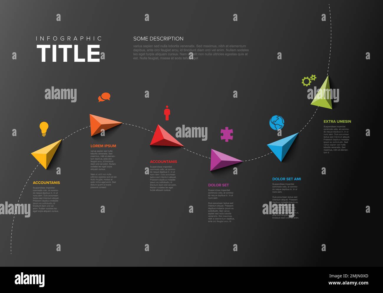 Vecteur Infographie Société jalons modèle de calendrier avec des ...