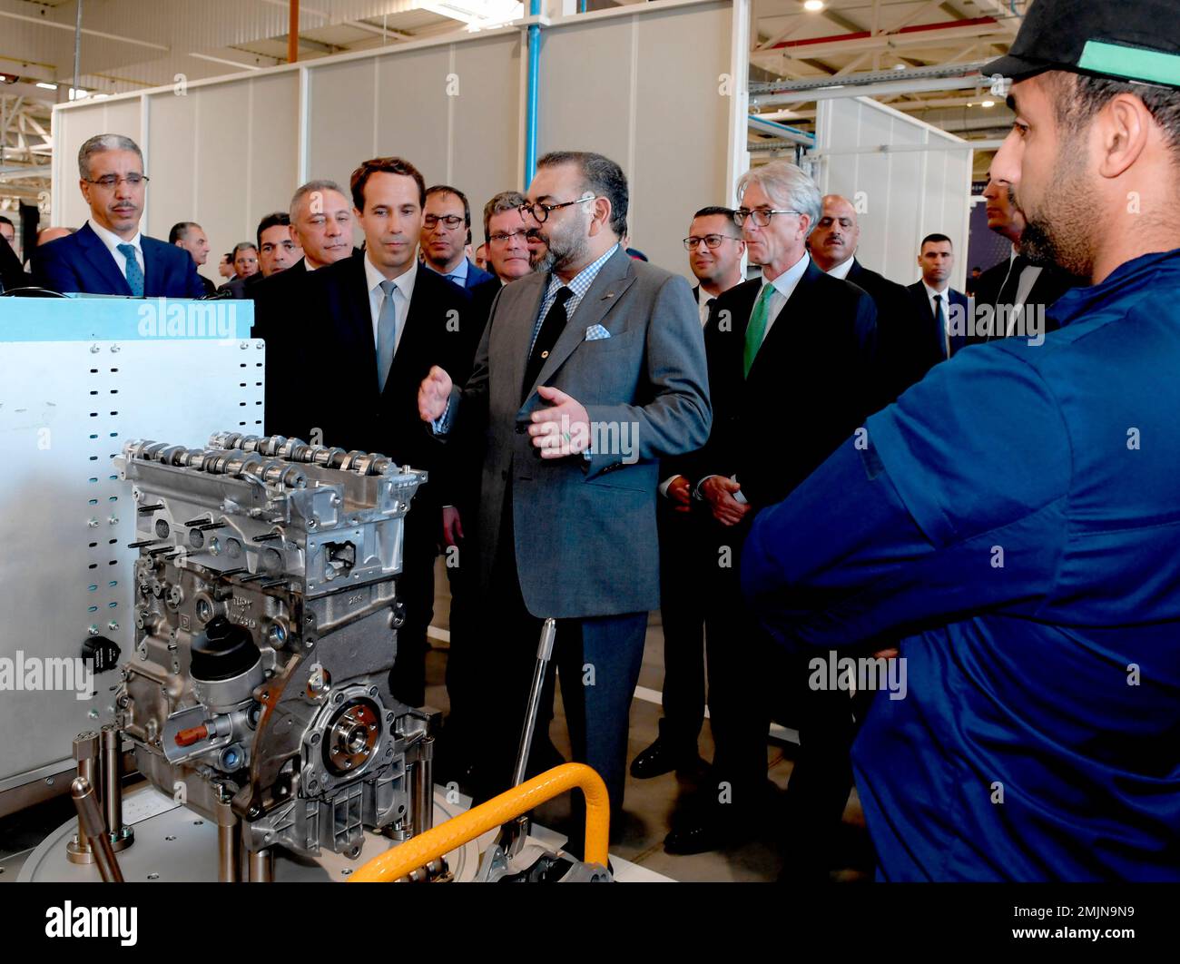 In this photo provided by the Moroccan News Agency (MAP), Moroccan King Mohammed VI, second left ...