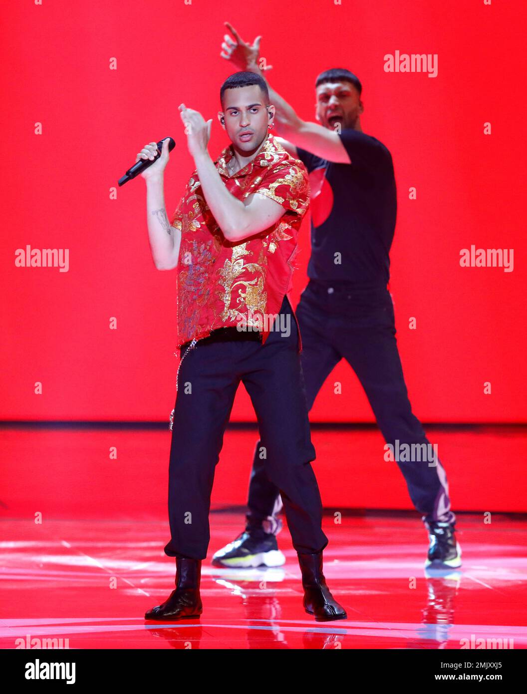 Mahmood of Italy performs the song "Soldi" during the 2019 Eurovision ...