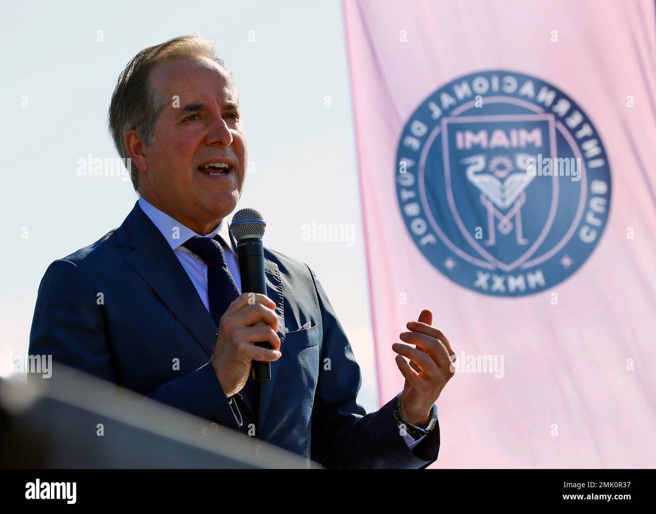 Inter Miami CF soccer team majority owner Jorge Mas speaks during a ...