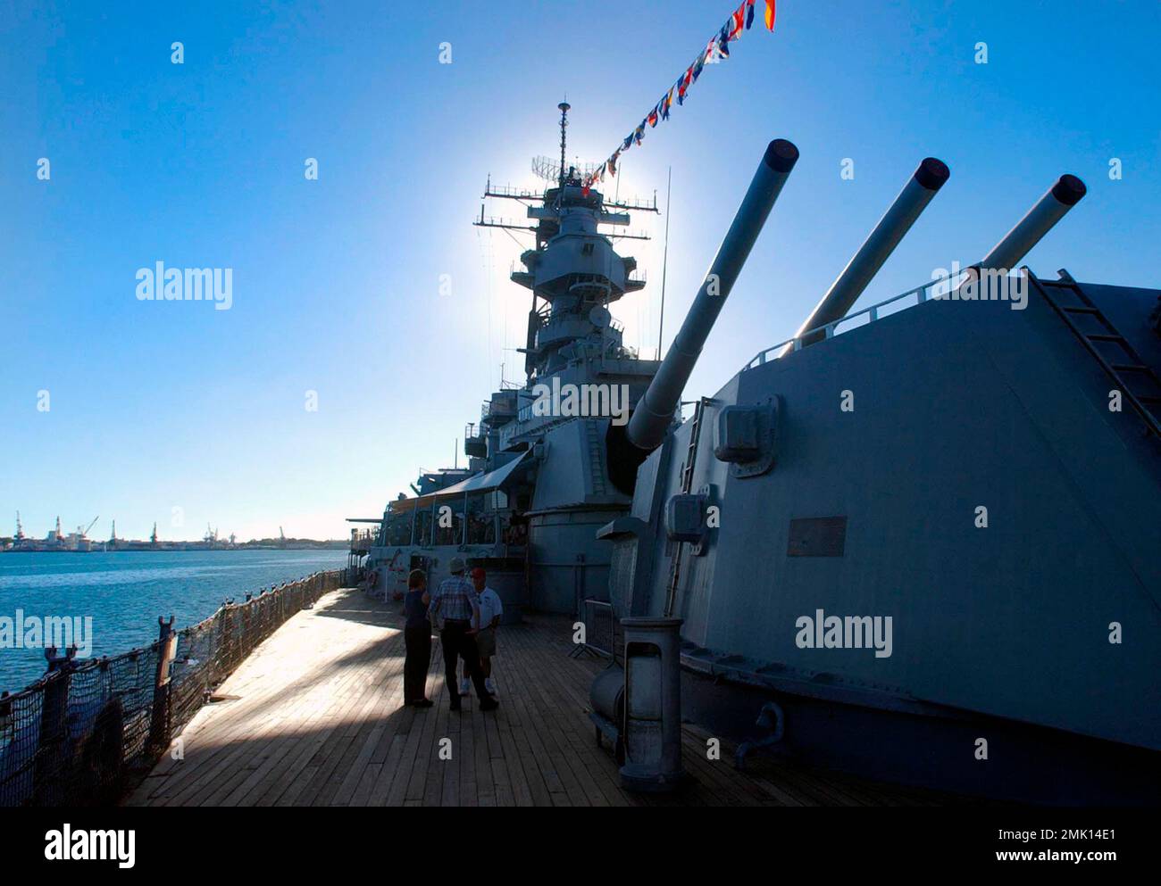 FILE - This Nov. 11, 2004, file photo shows the USS Missouri's main ...