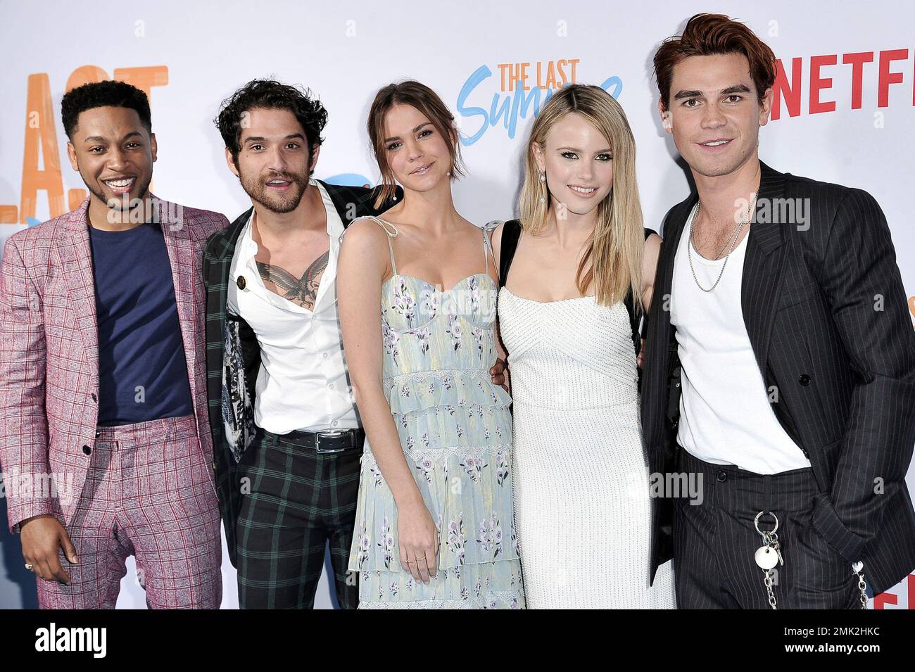 Jacob Latimore, from left, Tyler Posey, Maia Mitchell, Halston Sage and ...