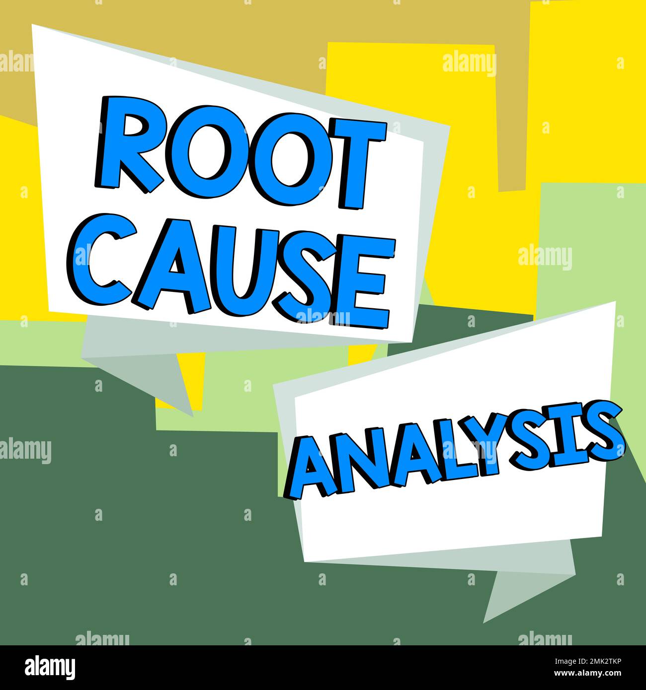 Affiche l'analyse des causes premières. Photo conceptuelle méthode de ...