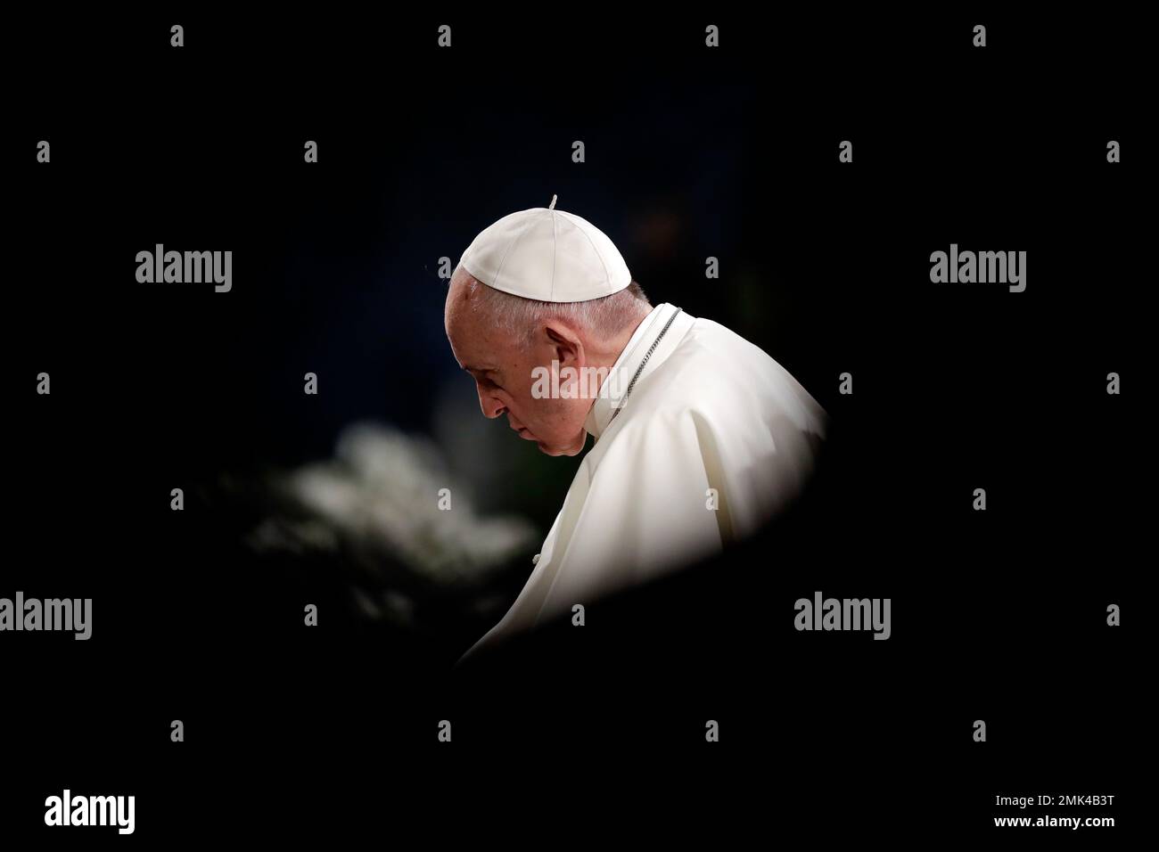 Pope Francis presides over the Via Crucis (Way of the Cross) torchlight ...