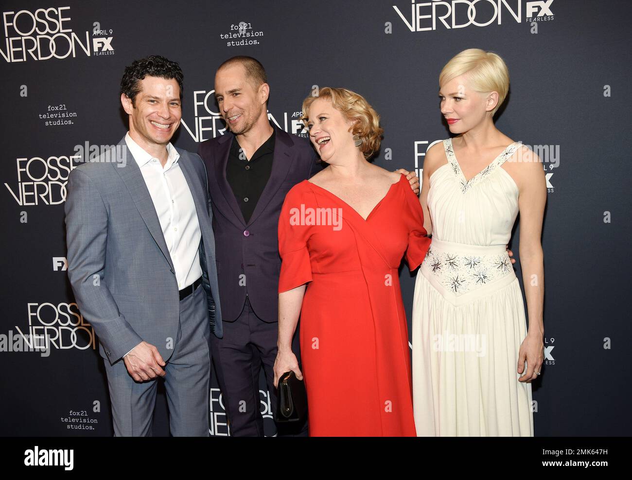 Executive producer/director Thomas Kail, left, actor Sam Rockwell, co ...