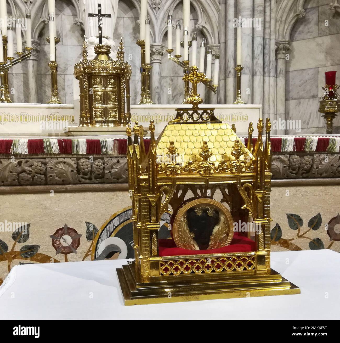 The 150-year-old heart of St. John Vianney is displayed at St. Patrick ...