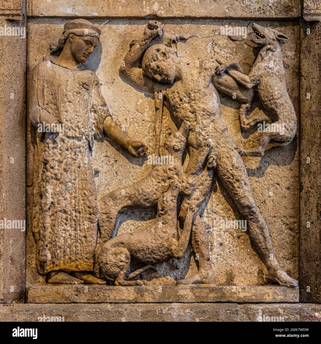 Artemis transforme Actaeon en un cerf, Metophen du Tempesl Selinunte ...