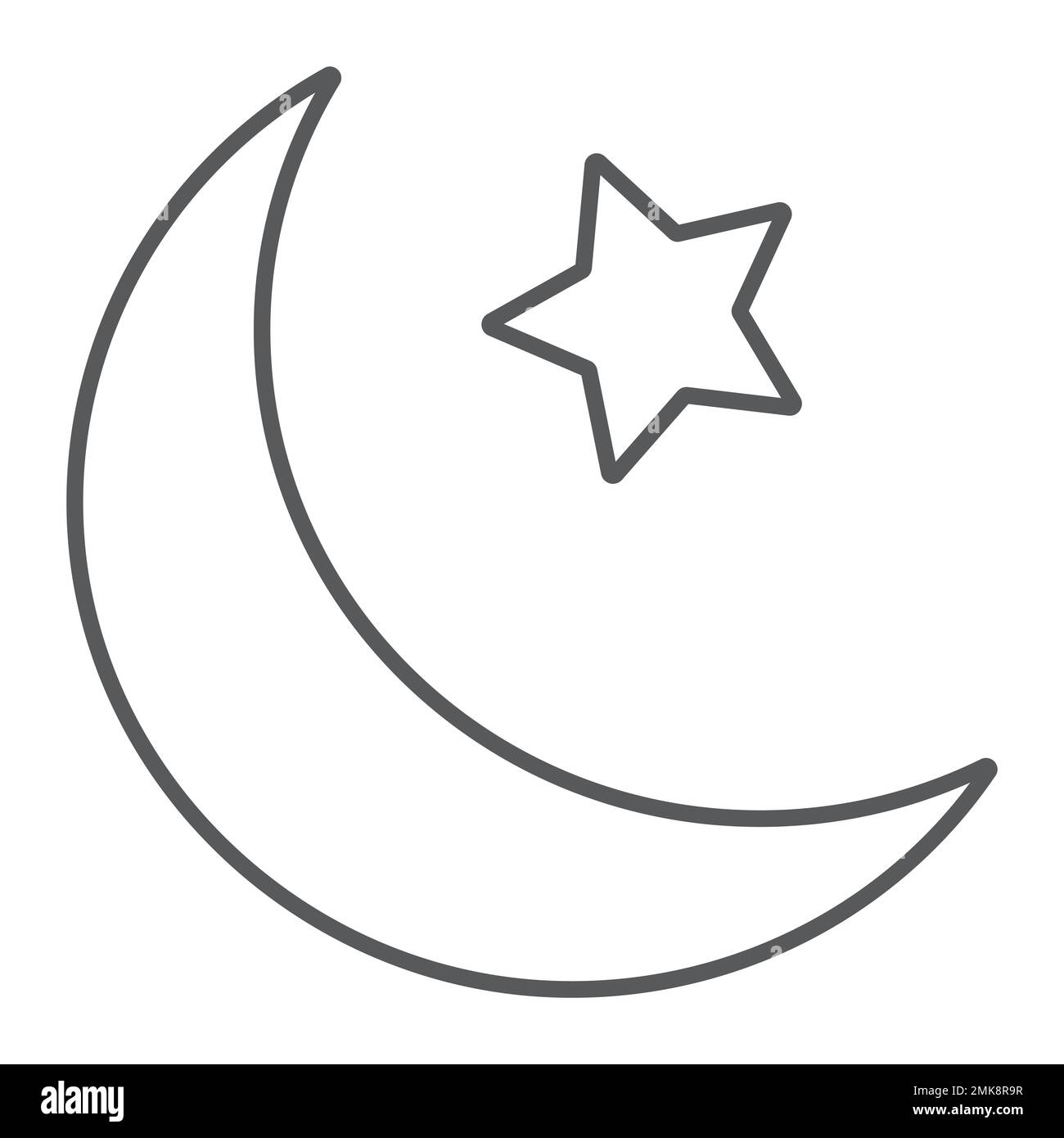 Symbole du croissant de lune Banque d'images détourées - Alamy