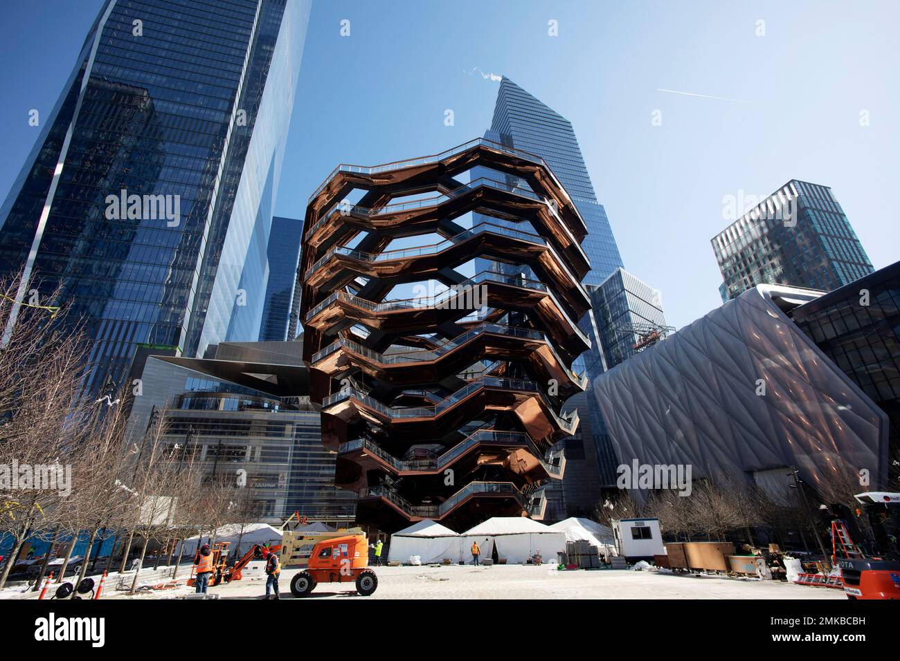 This March 5, 2019 photo shows "Vessel," a 150-foot-tall structure of ...