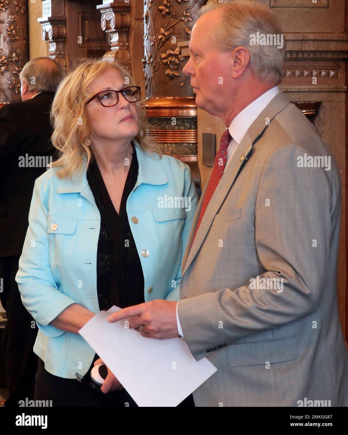 In this Wednesday, Feb. 13, 2019 photo, Kansas state Sen. Mary Pilcher ...